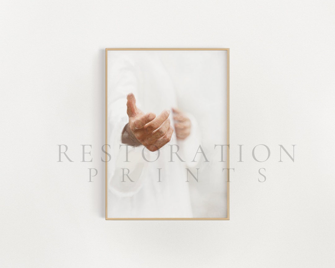 Jesus Christ Art Print: He Beckons, Christian LDS Decor (digital ...