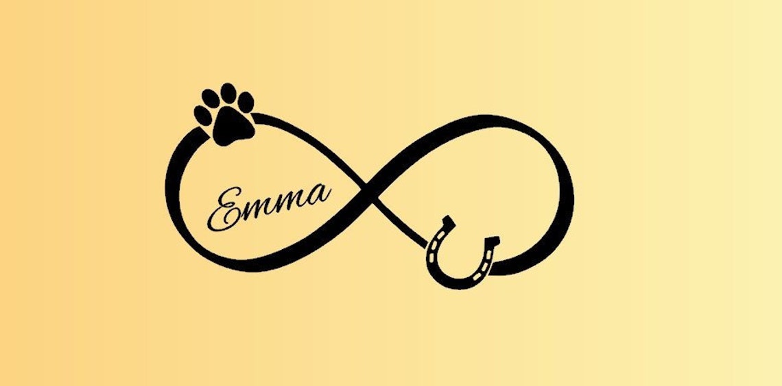 Horse and Dog Infinity Symbol. Custom Wall Decal. Custom Wall - Etsy Canada