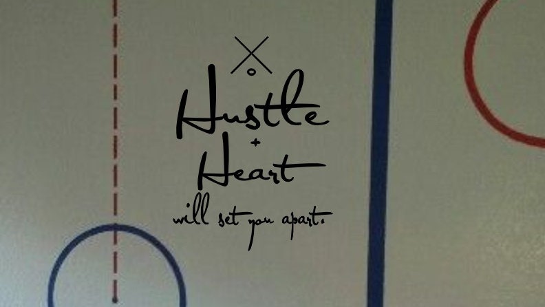 Ringette Wall Decal. Hustle and Heart Will Set You Apart. Inspirational ...