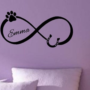 Horse and Dog Infinity Symbol. Custom Wall Decal. Custom Wall - Etsy Canada