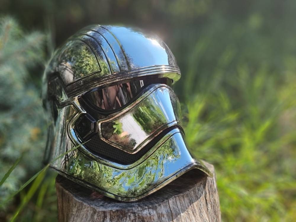 Captain Phasma Helmet Chrome Phasma Helmet Stormtrooper - Etsy UK