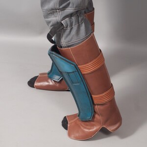 Bo-katan Shin Armor 2 Shins Bo-katan Leather Boot Pads - Etsy