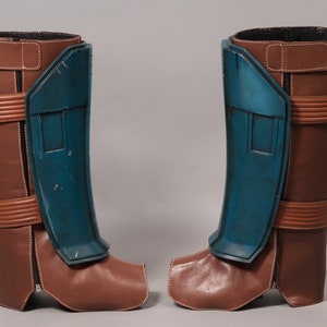 Bo-katan Shin Armor 2 Shins Bo-katan Leather Boot Pads - Etsy