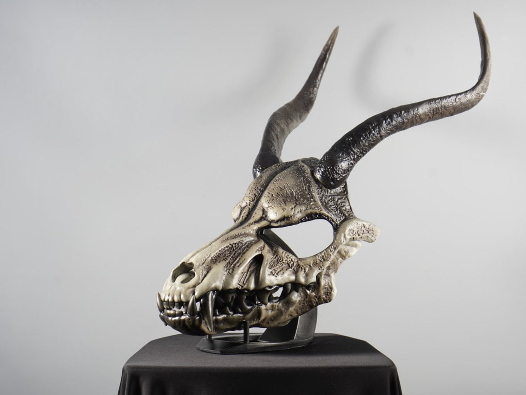 Wendigo Skull Mask Long Horns Wolf Skull Mask Wendigo - Etsy