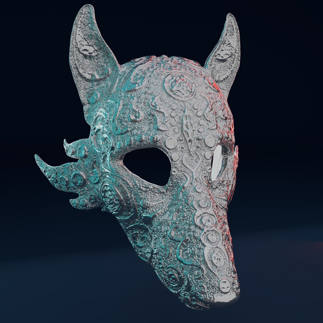 Wolf Mask 3d Model STL File Wolf Mask Animal Mask With - Etsy