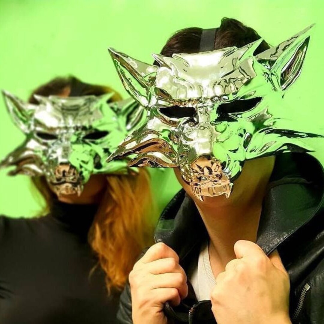 Silver Wolf Mask / Witchmaker Cosplay / Wolf Mask Chrome / Geralt of ...