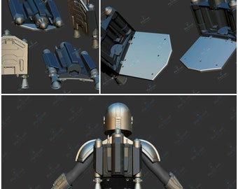 Mandalorian Inspired Jetpack Rising Phoenix 3D Models for 3D Printing ...