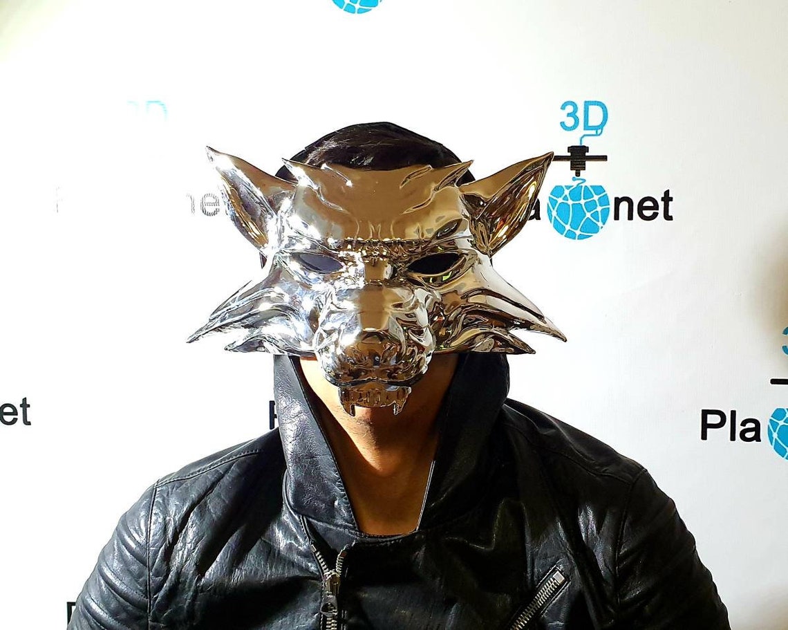 Silver Wolf Mask Witchmaker Cosplay Wolf Mask Geralt of - Etsy