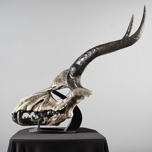 Wendigo Skull Mask / Long Horns Wolf Skull Mask / Wendigo Halloween ...