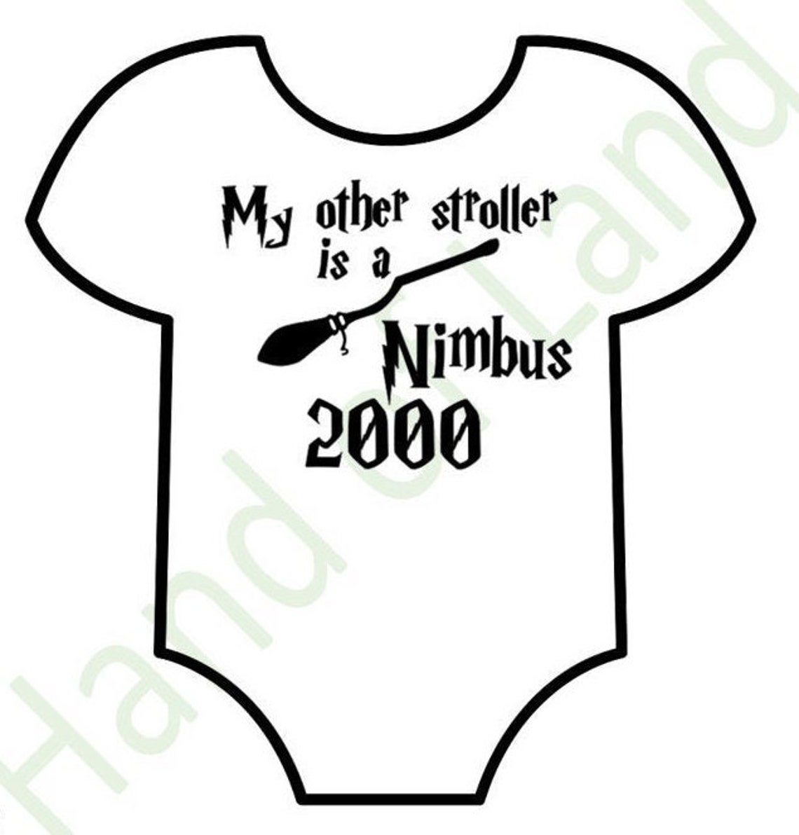 My Other Stroller is a Nimbus 2000 SVG PNG JPG so for Baby Onesie ...