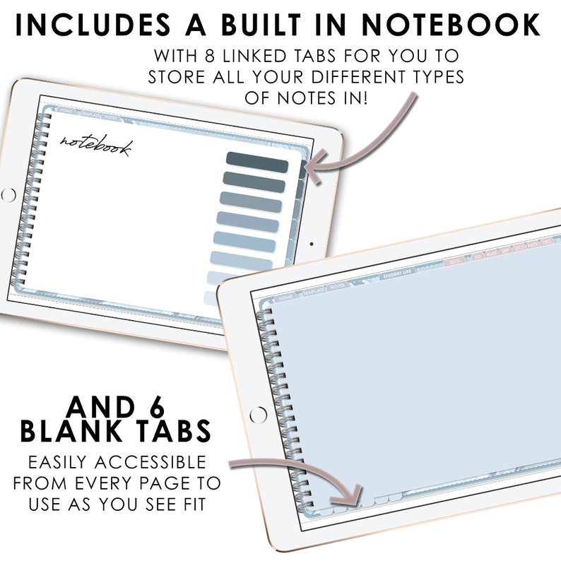 2019/ 2020 Digital Planner for Students Hyperlinked - Etsy