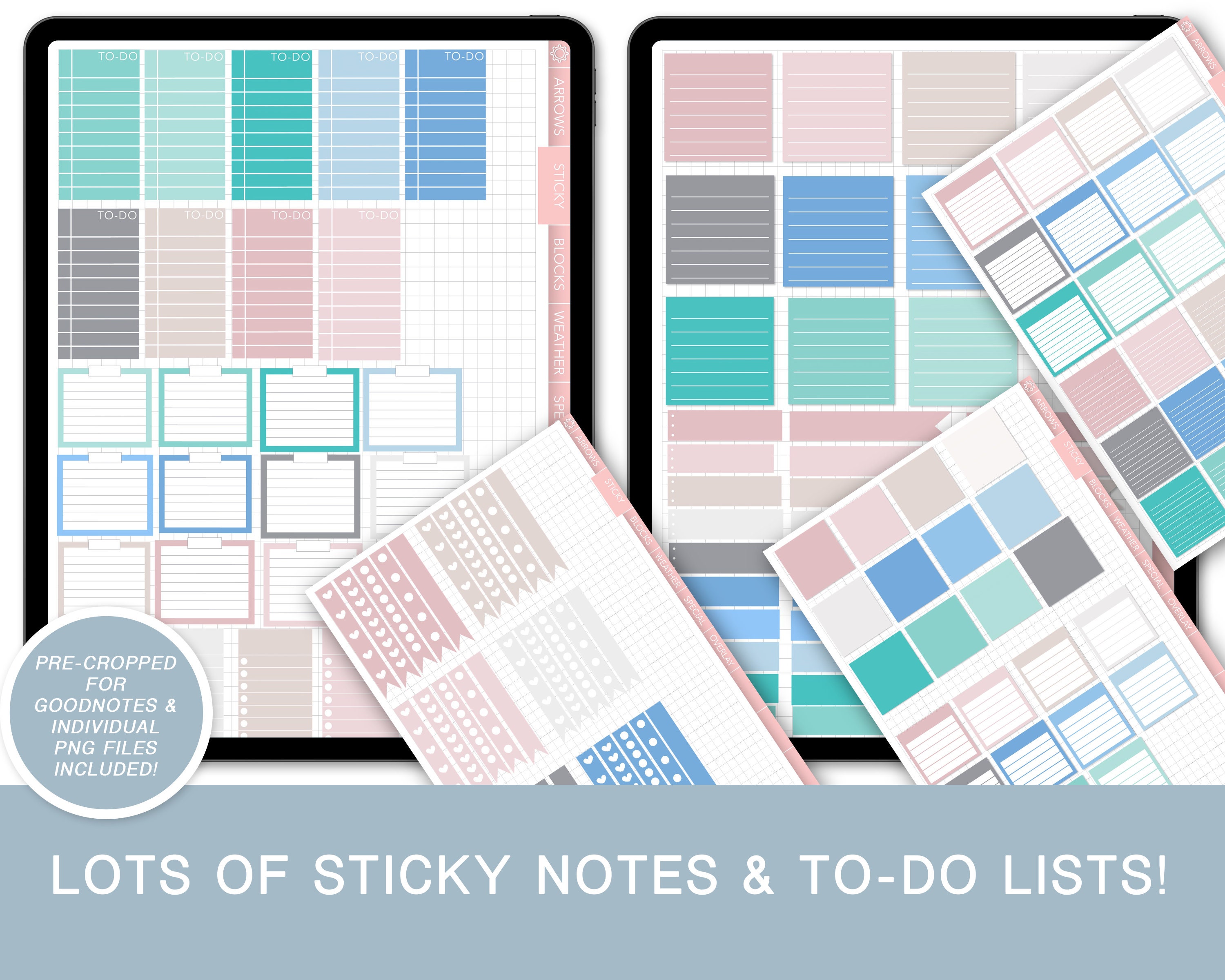 Basics Digital Sticker Book | Digital Planner | Goodnotes Stickers ...