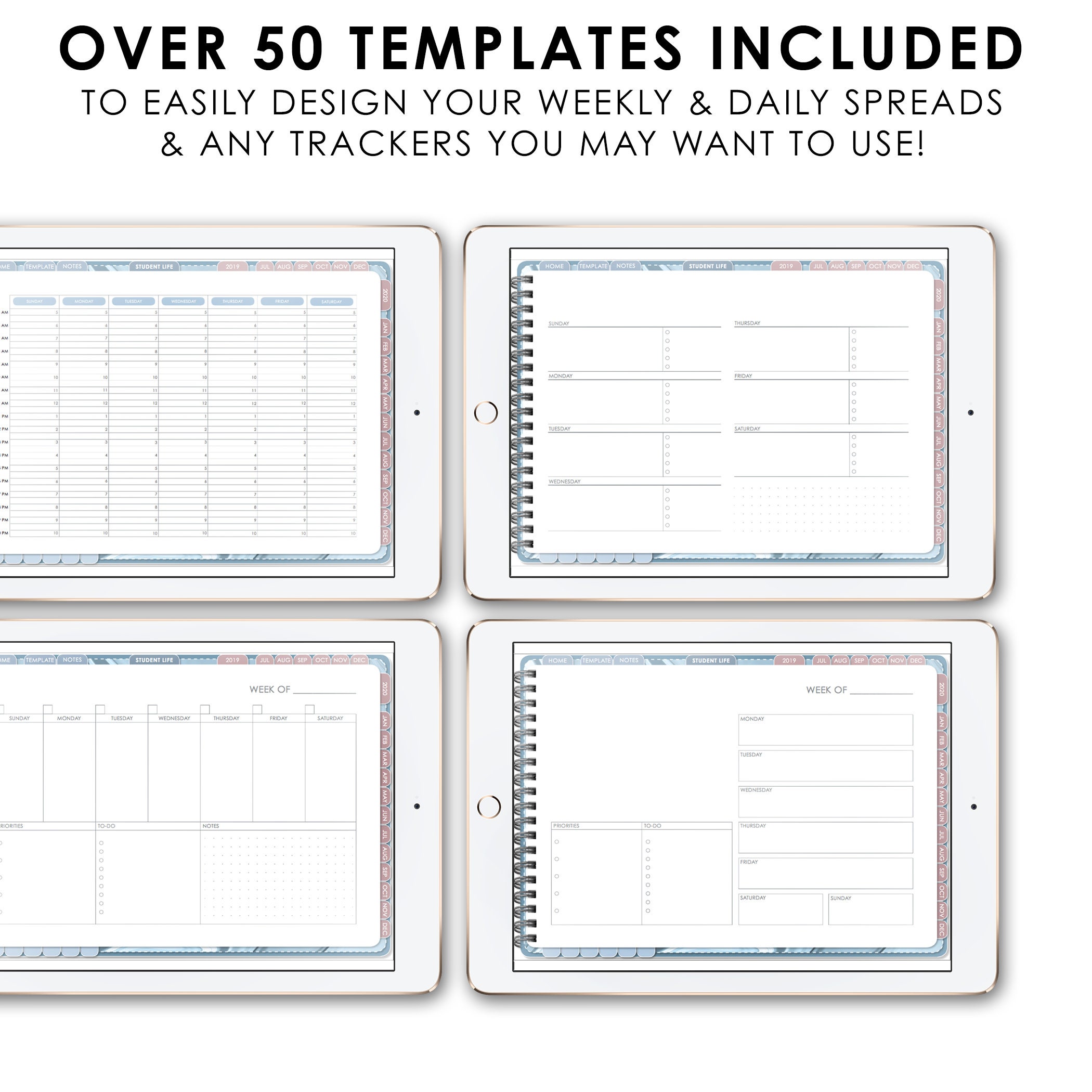 2019/ 2020 Digital Planner for Students | Hyperlinked, Navigation Links ...