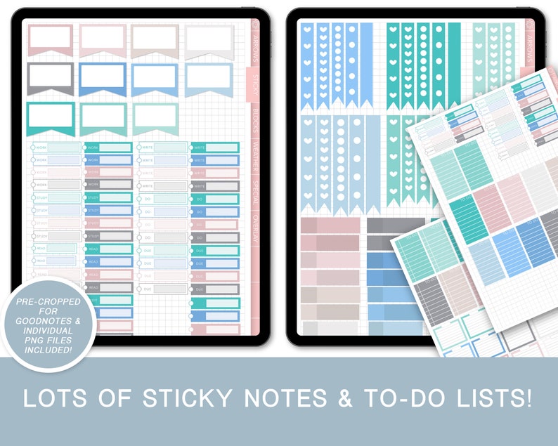 Basics Digital Sticker Book | Digital Planner | Goodnotes Stickers ...
