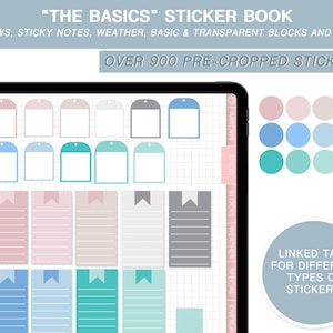 Basics Digital Sticker Book | Digital Planner | Goodnotes Stickers ...