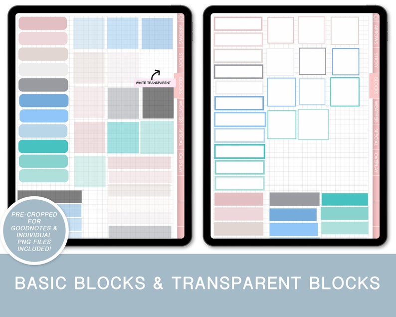 Basics Digital Sticker Book | Digital Planner | Goodnotes Stickers ...