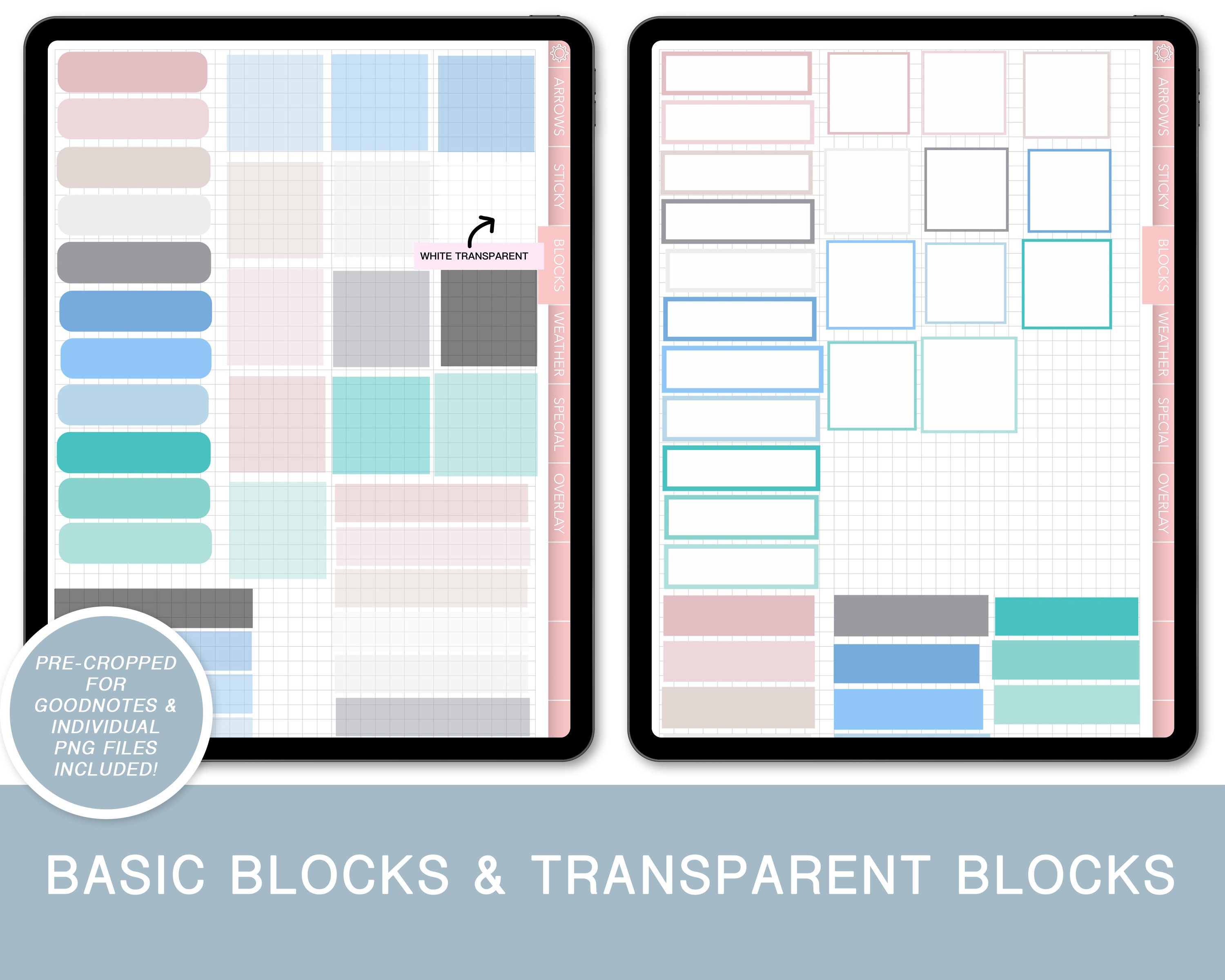 Basics Digital Sticker Book | Digital Planner | Goodnotes Stickers ...