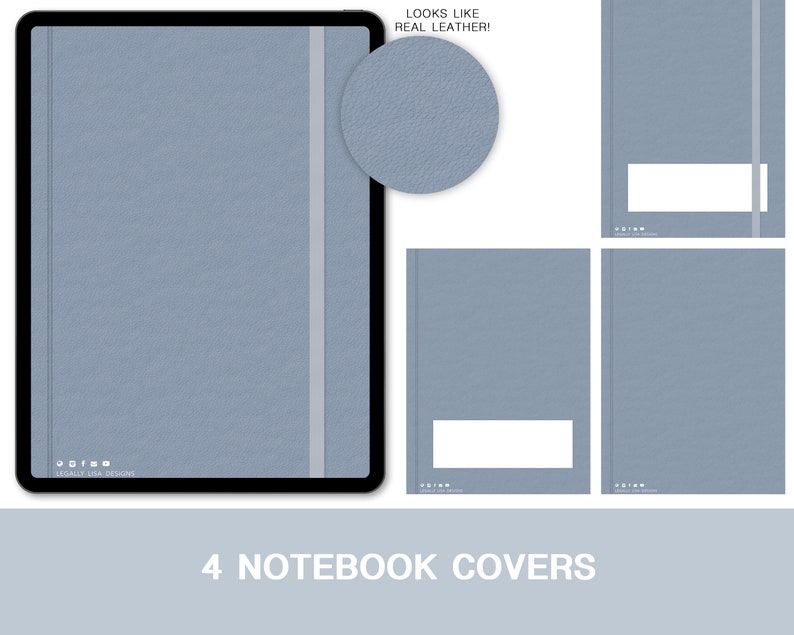 Blue Digital Notebook 9 Subject 17 Paper Types Goodnotes Student ...