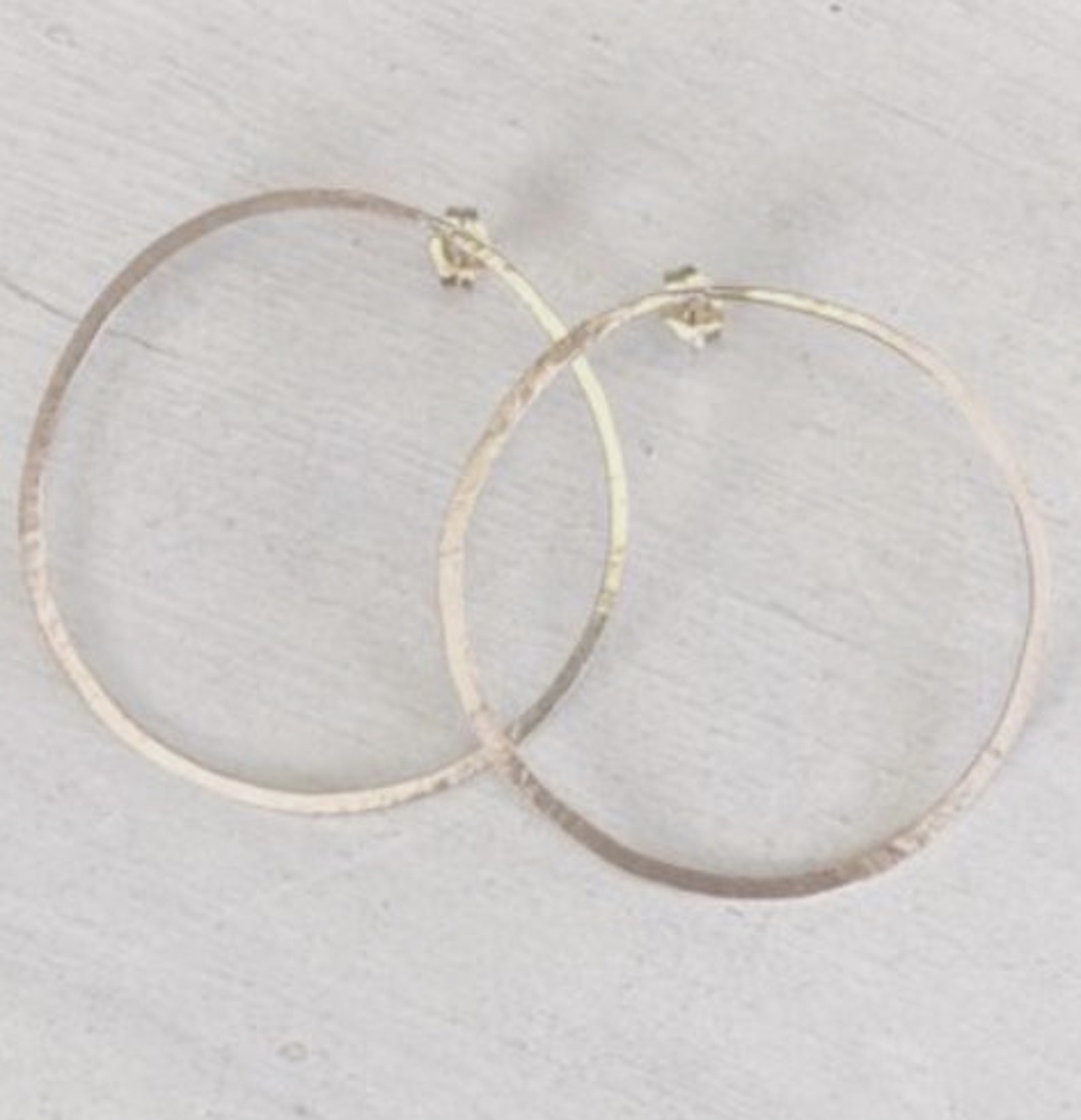 Organic Round Stud Hoops, Sterling Round Hoops, Gold Hoops, Gold Round ...