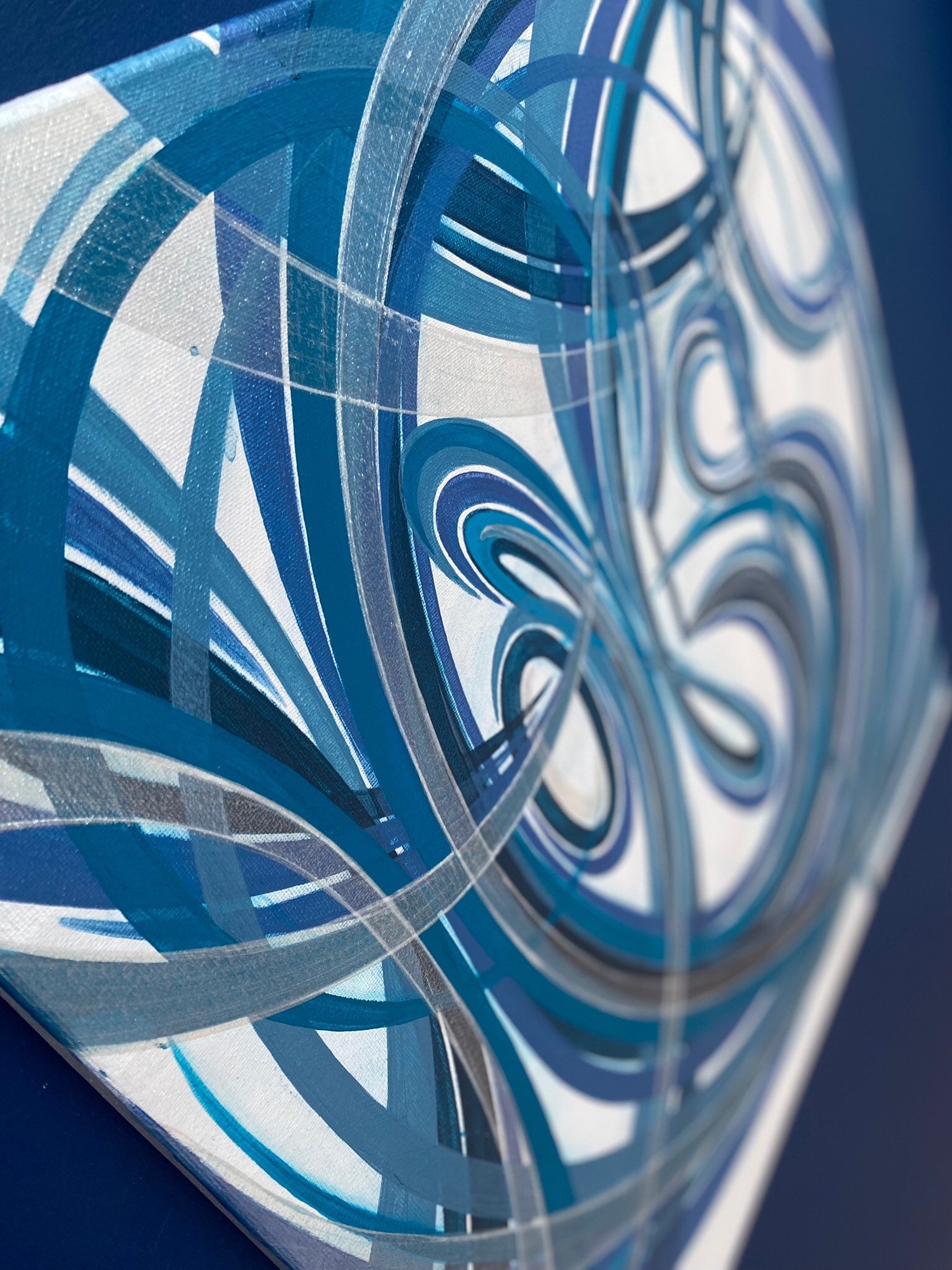 Positive Word Art Abstract Painting Word Art Blue - Etsy