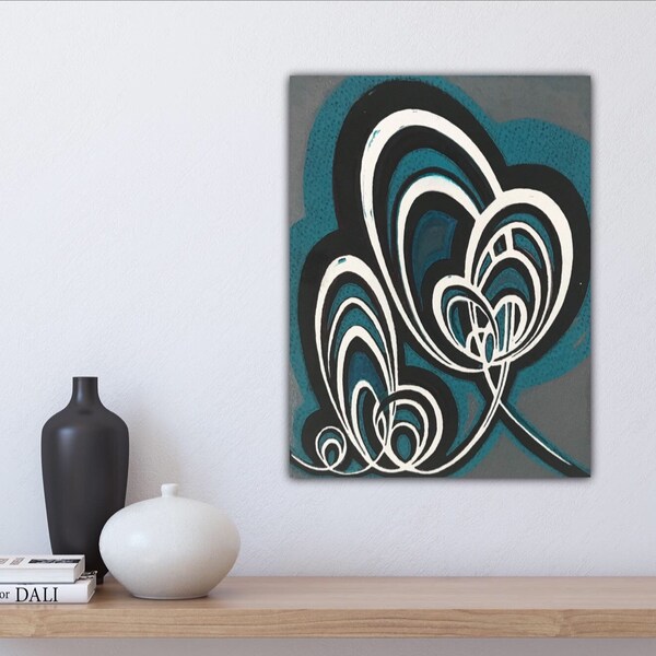 Positive Word Art Abstract Painting Word Art Blue Painting Abstract ...