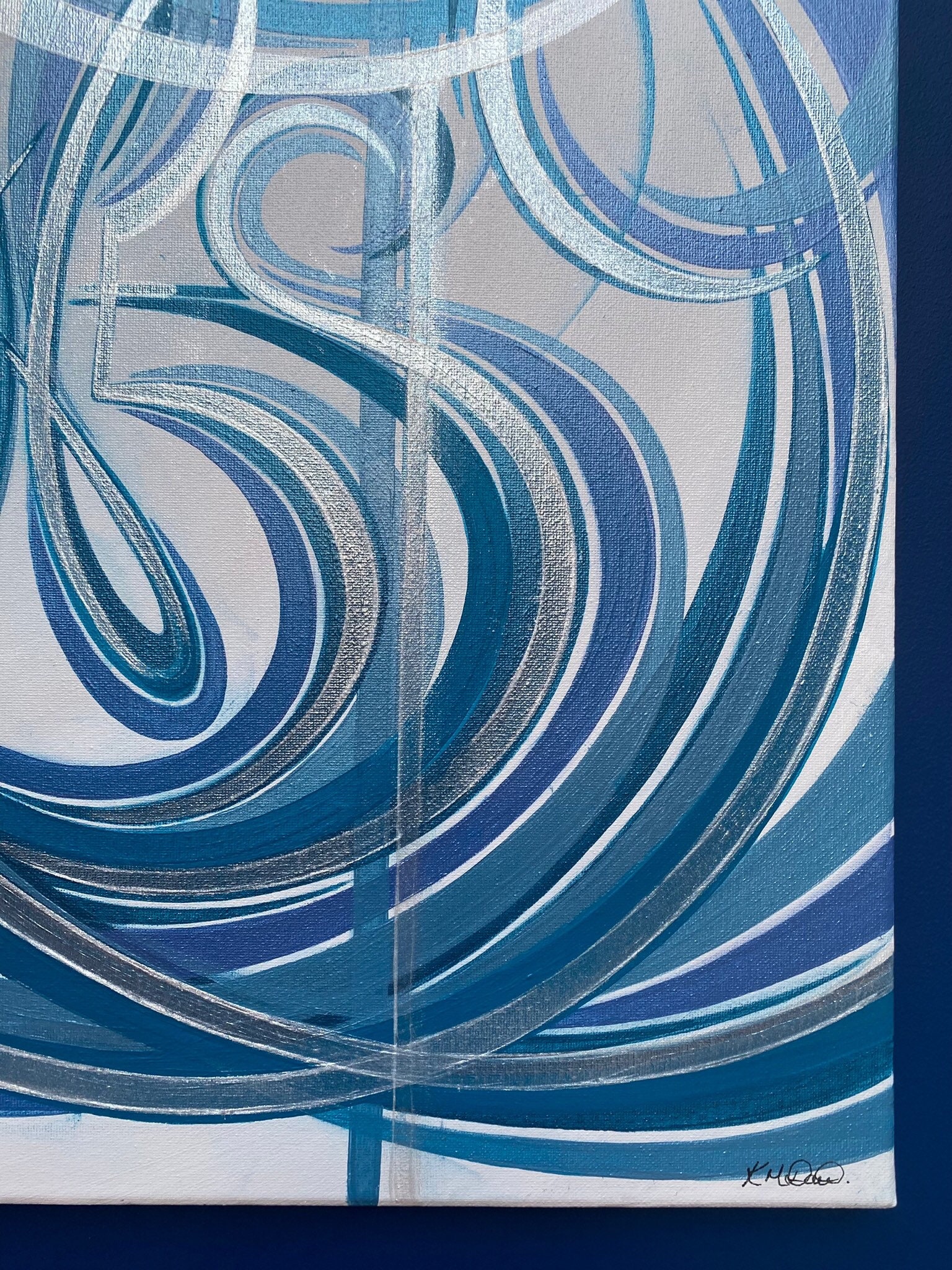 Positive Word Art Abstract Painting Word Art Blue - Etsy