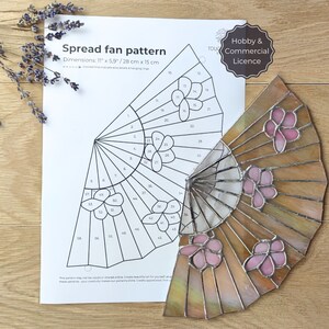 Spread Fan Stained Glass Pattern, Fan Pattern, Digital Download, DIY ...