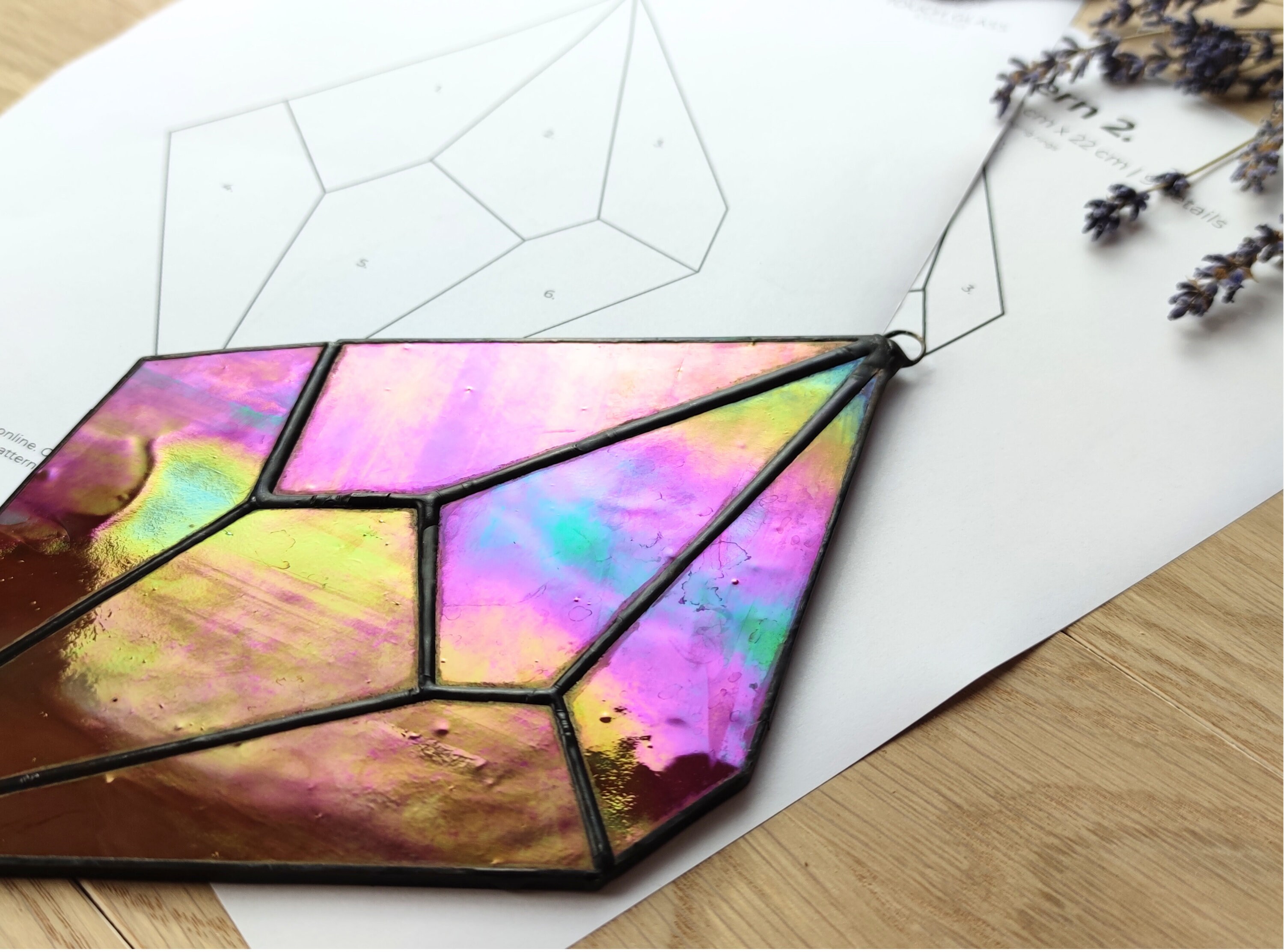 Crystal Bundle Stained Glass Pattern, Crystal Pattern, Digital Download ...