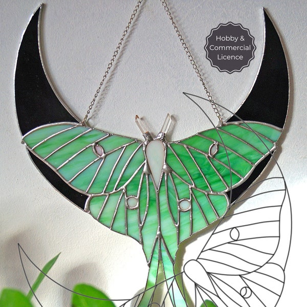Stained Glass Moth - Etsy