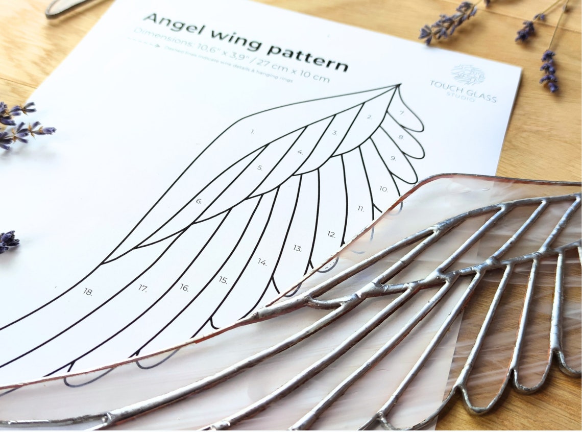 Angel Wing Stained Glass Pattern, Wing Pattern, Digital Download, DIY ...