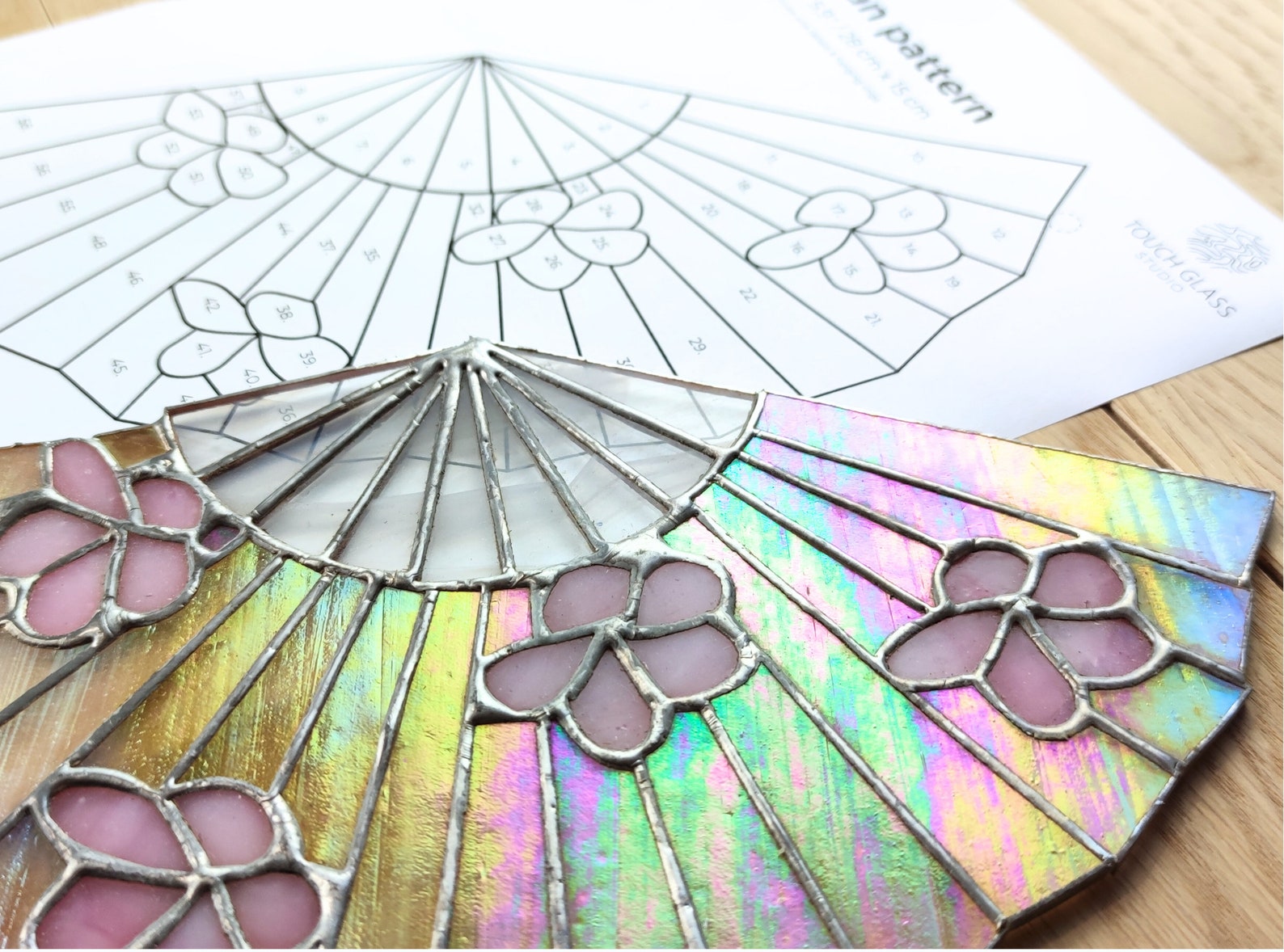 Spread Fan Stained Glass Pattern, Fan Pattern, Digital Download, DIY ...