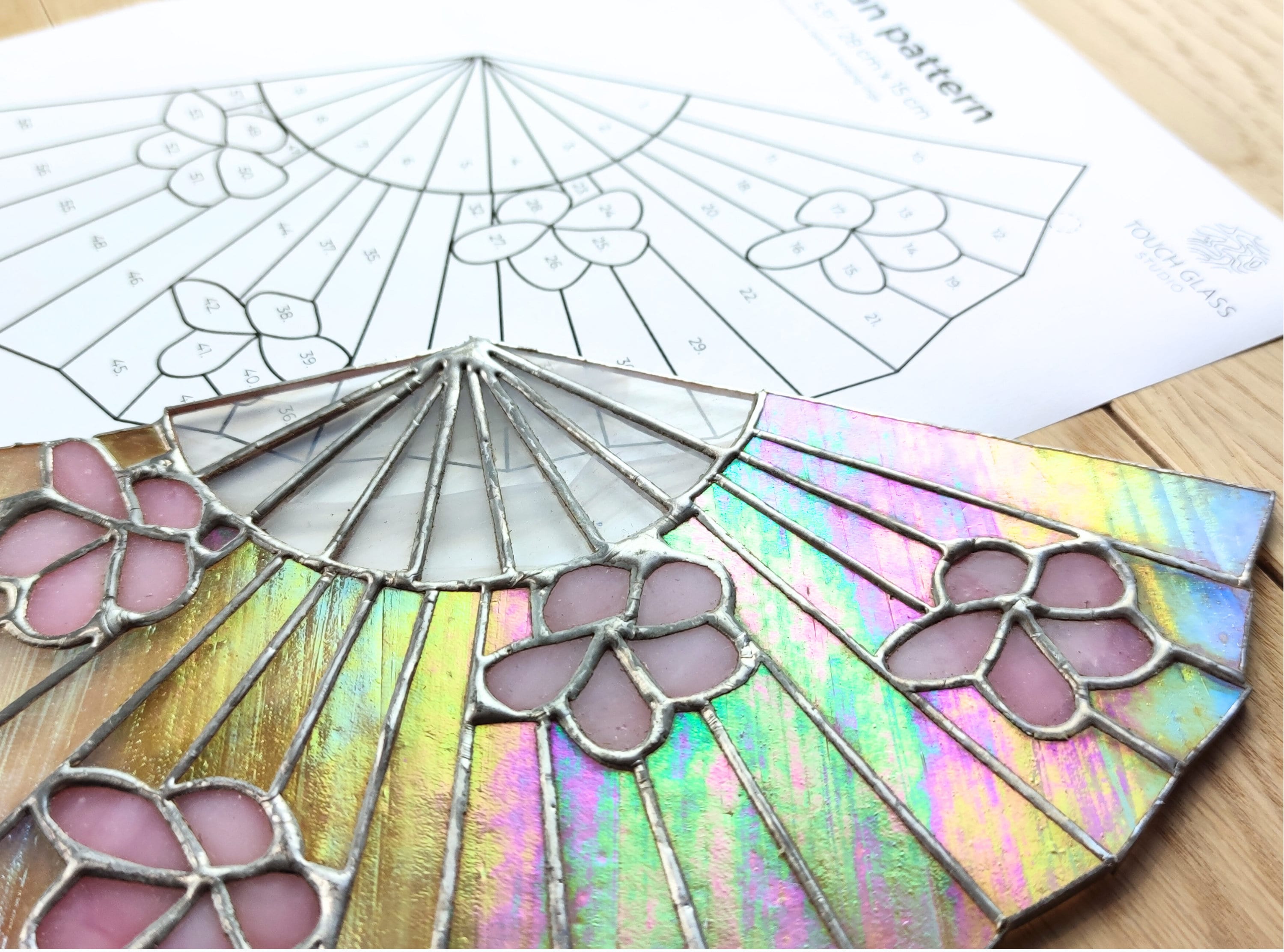 Spread Fan Stained Glass Pattern, Fan Pattern, Digital Download, DIY ...
