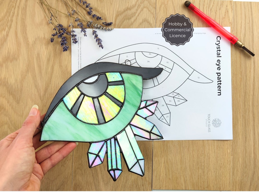 Crystal Eye Stained Glass Pattern, Eye Pattern, Digital Download, DIY ...