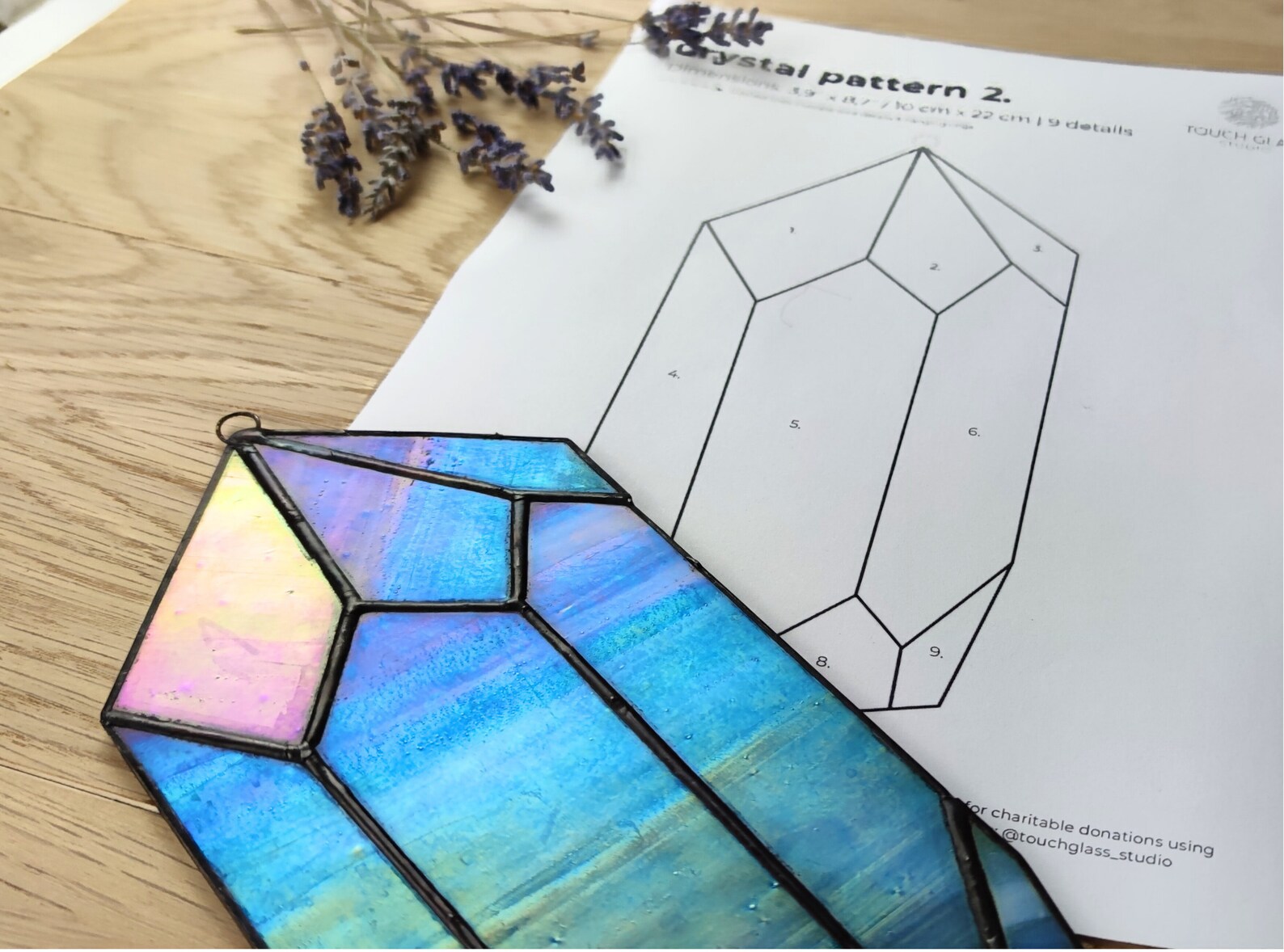Crystal Bundle Stained Glass Pattern, Crystal Pattern, Digital Download ...