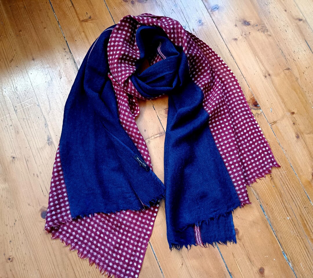 Vintage Fine Wool Scarf: Massimo Dutti Unisex Big Winter Shawl, Soft ...