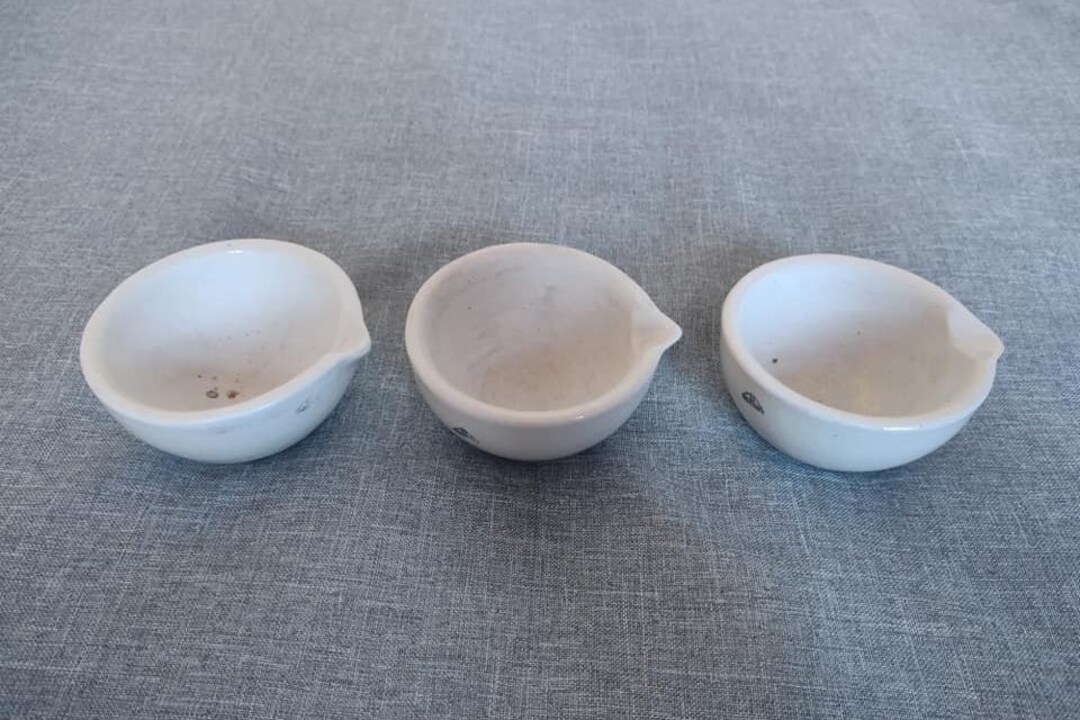 Vintage Porcelain Laboratory Mortar, Apothecary Mortar, Scientific ...