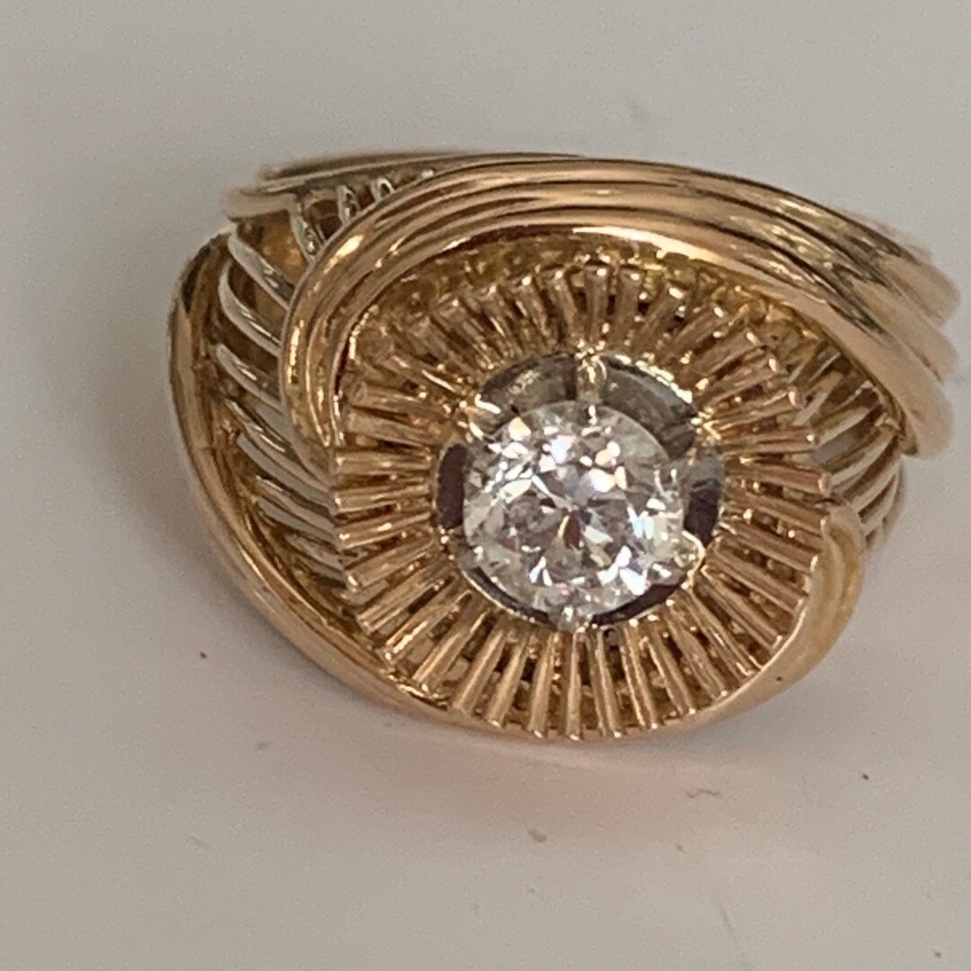 2130 Tourbillon Ring Yellow Gold Diamond 0,50 Ct - Etsy