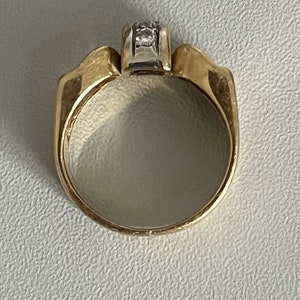 3884 Tank Ring 40s Yellow Gold Diamonds - Etsy