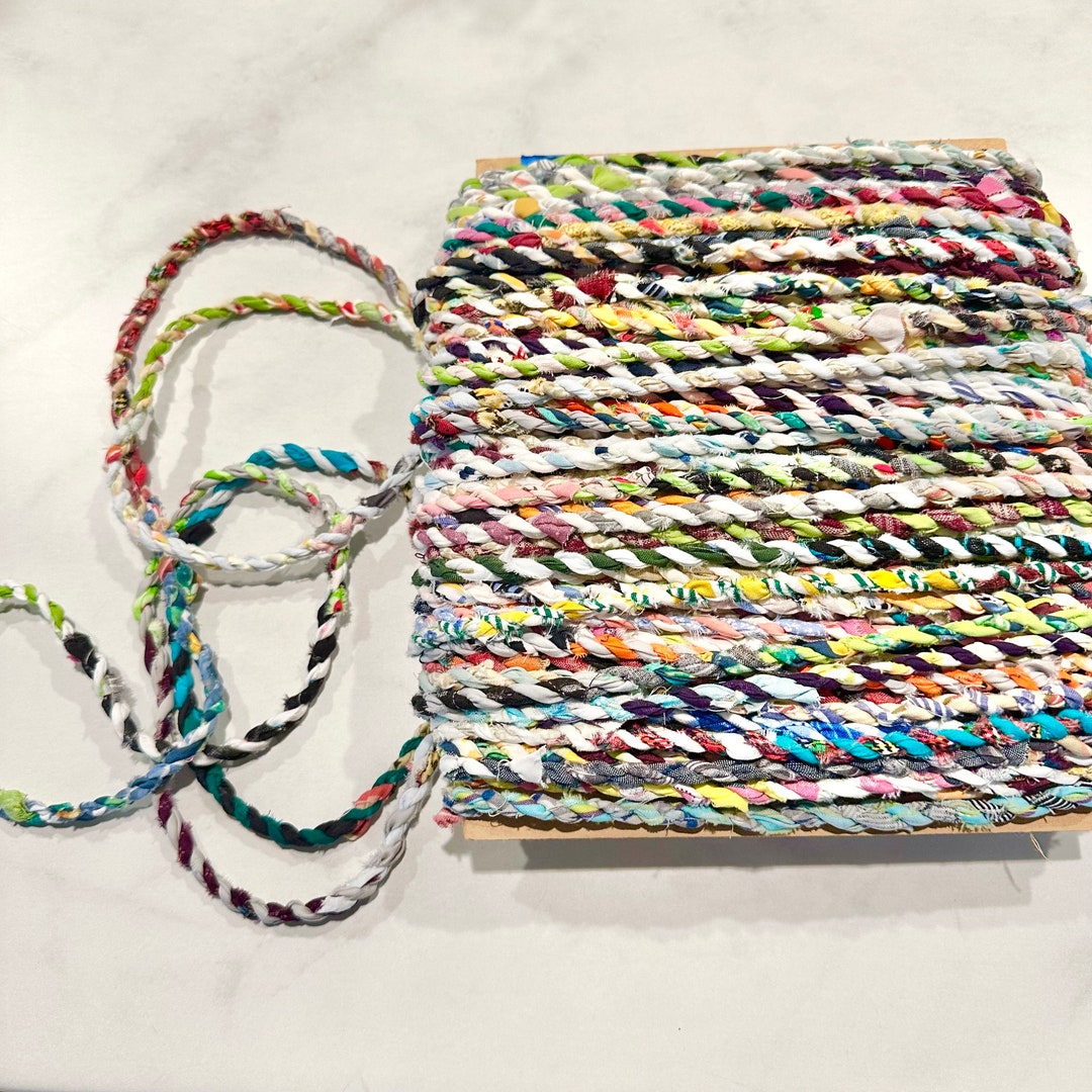Upcycled Fabric Twine - Multi-colored - Sold by the Yard - Etsy