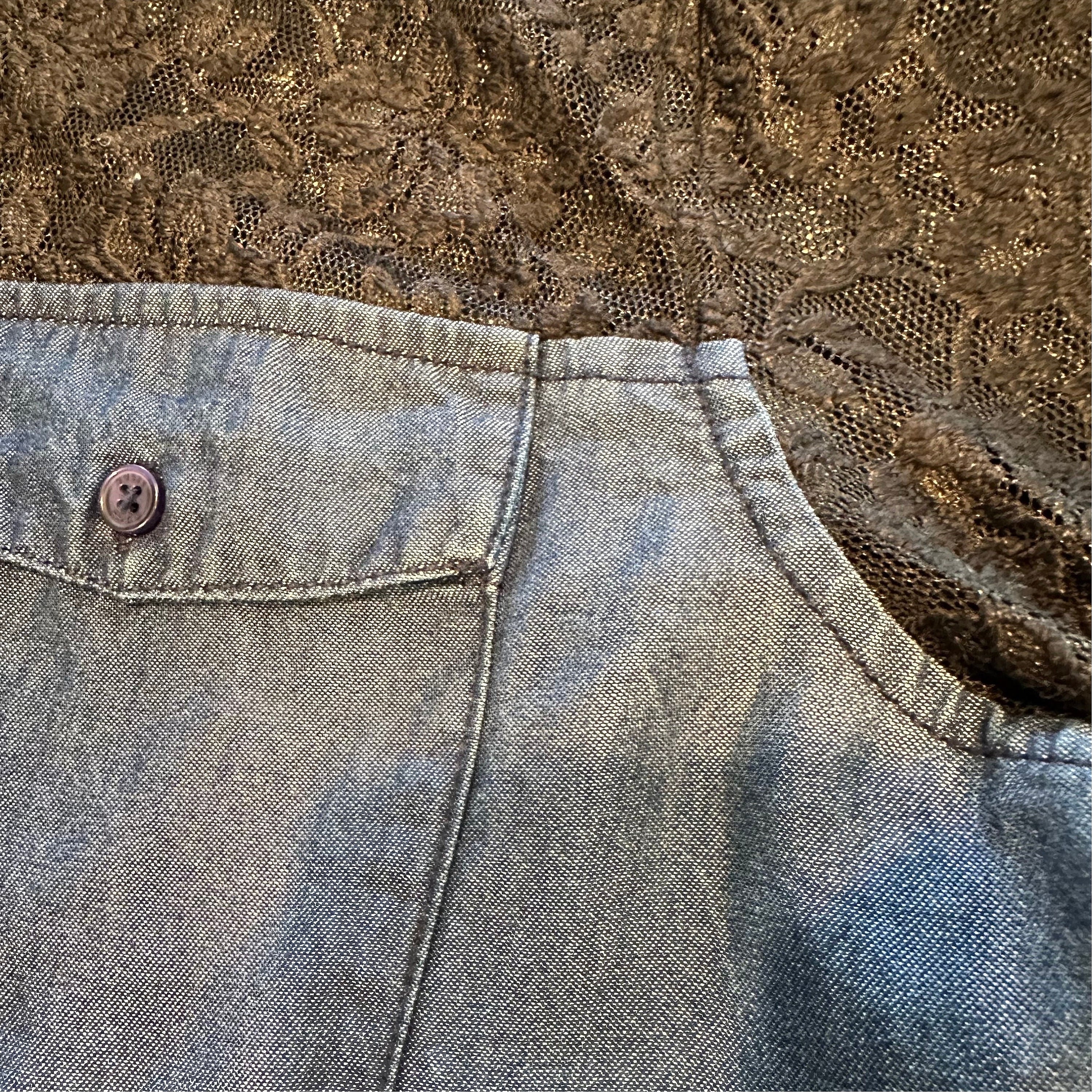Upcycled Chambray and Animal Print Duster - Size S - Etsy