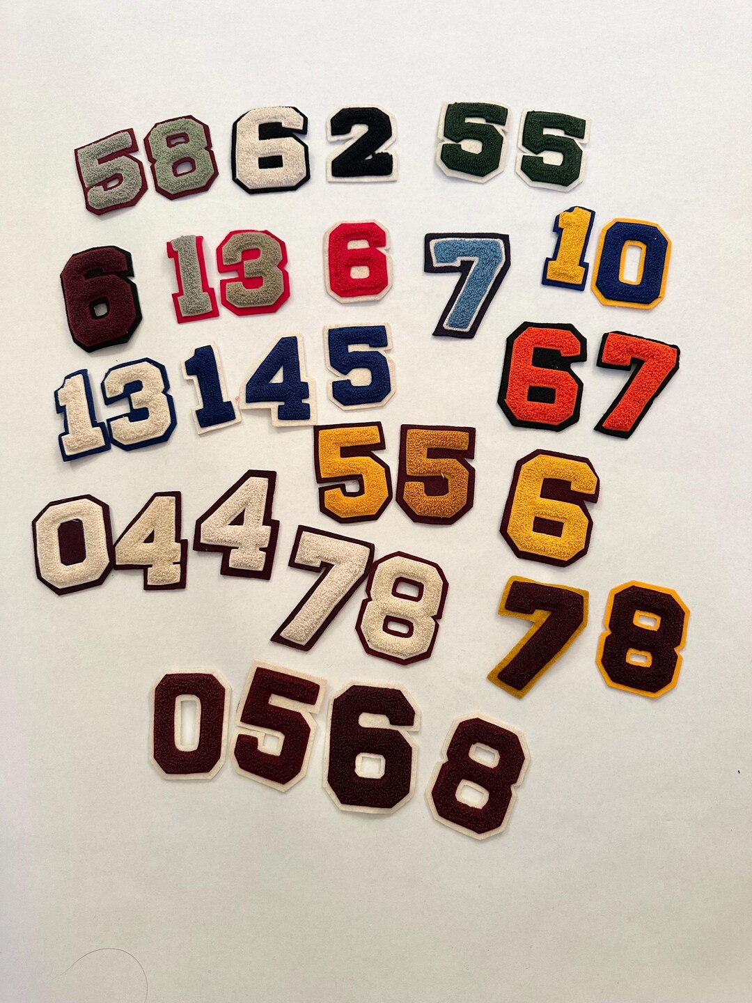 Vintage Chenille Letterman Numbers 0-9 - Etsy