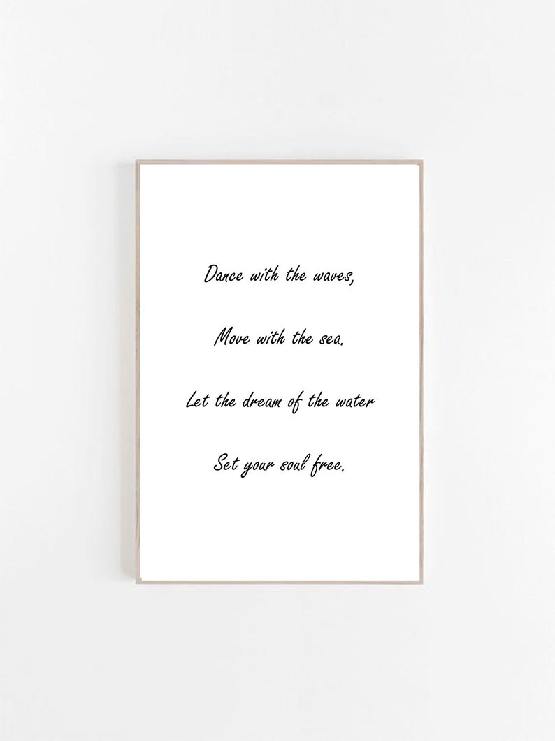 Ocean Waves Print Set Beach Print Set of 2 Sea Quotes - Etsy