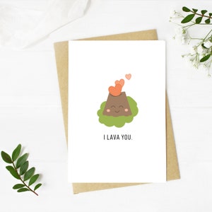 Printable Lava Greeting Card, I Lava You, Pun Card, Anniversary or ...