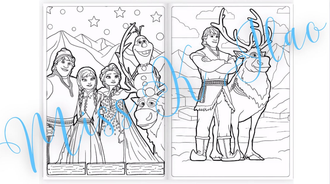 Frozen Coloring Book for Kids - Etsy