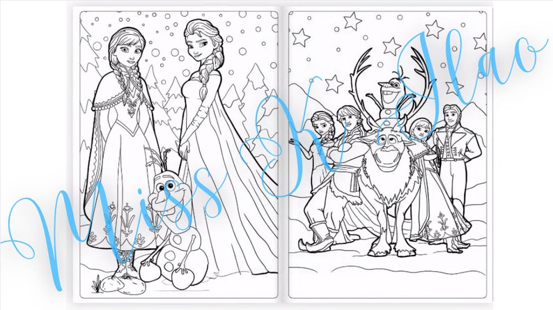 Frozen Coloring Book for Kids - Etsy
