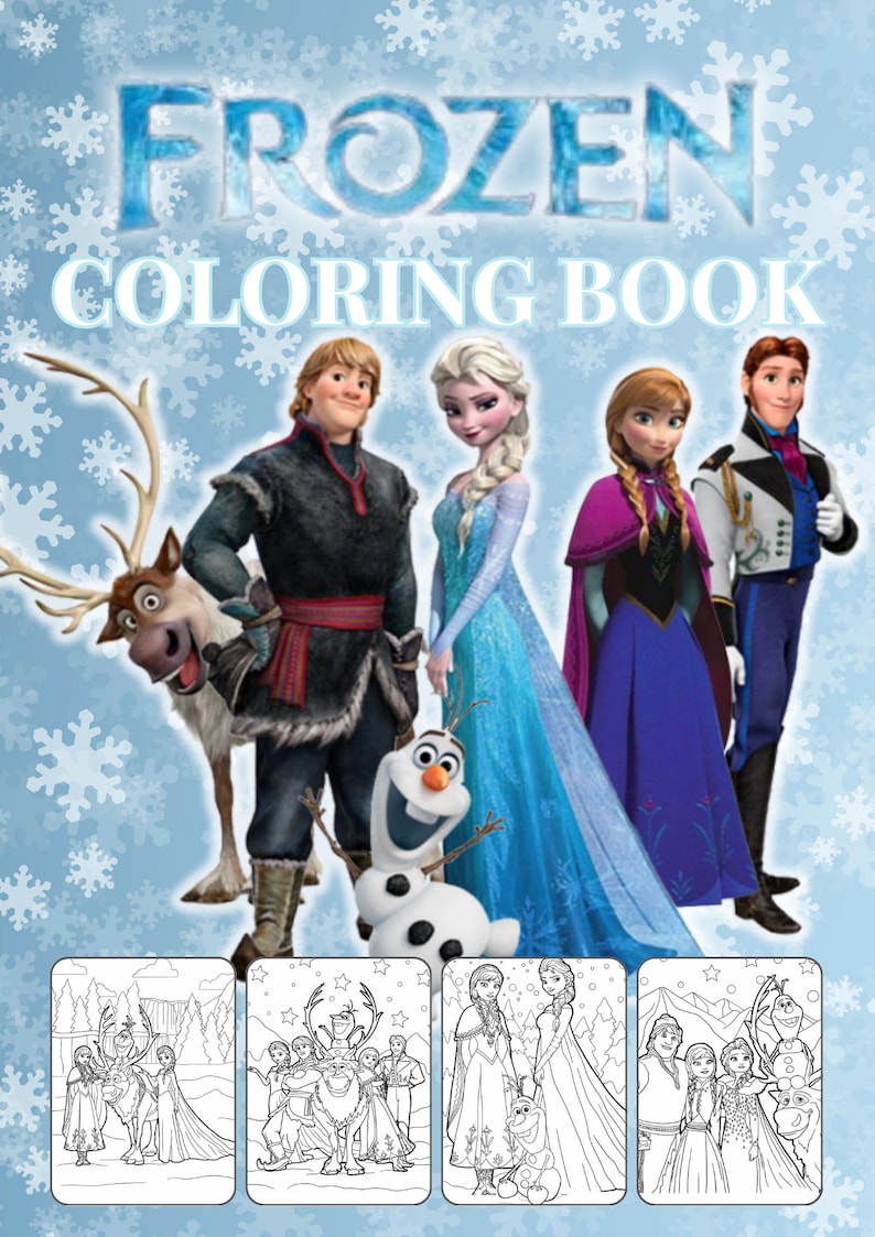 Frozen Coloring Book for Kids - Etsy
