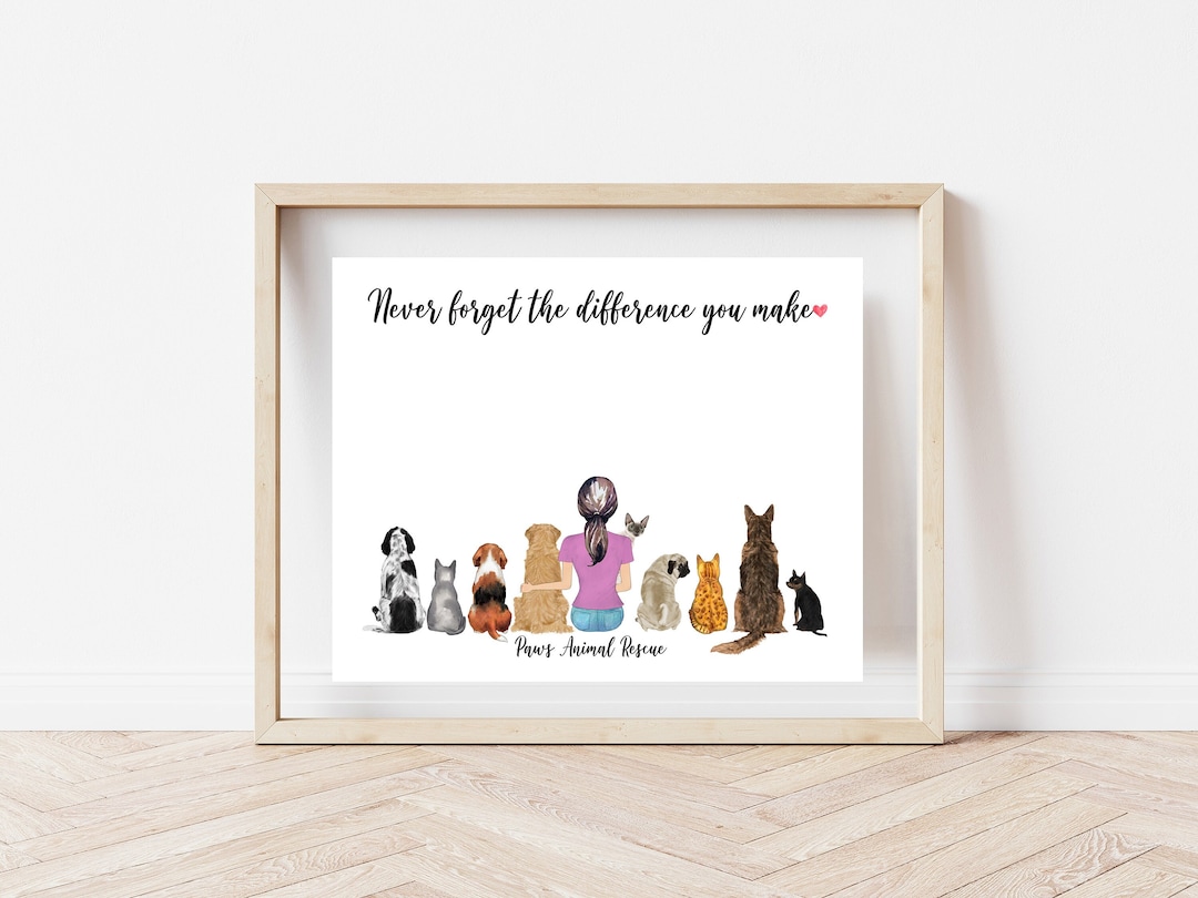 Animal Rescue Gift, Never Forget the Difference You Make, Dog Groomer ...