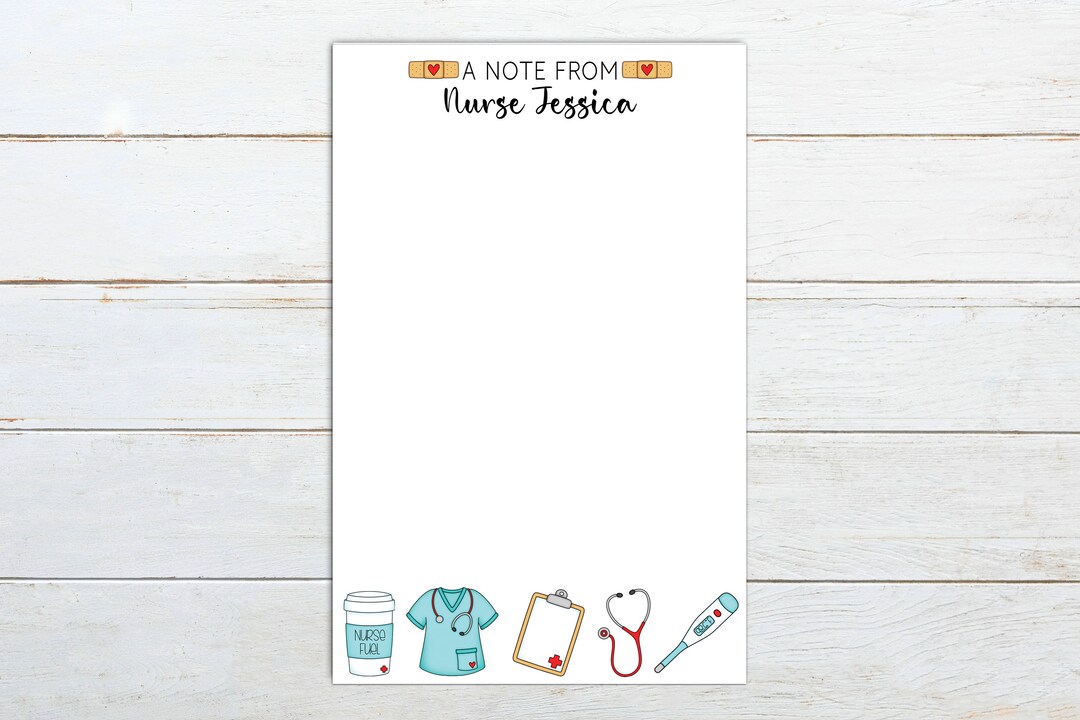 Nurse Notepad, Personalized Nurse Notepad, School Nurse Gift, Nurse ...