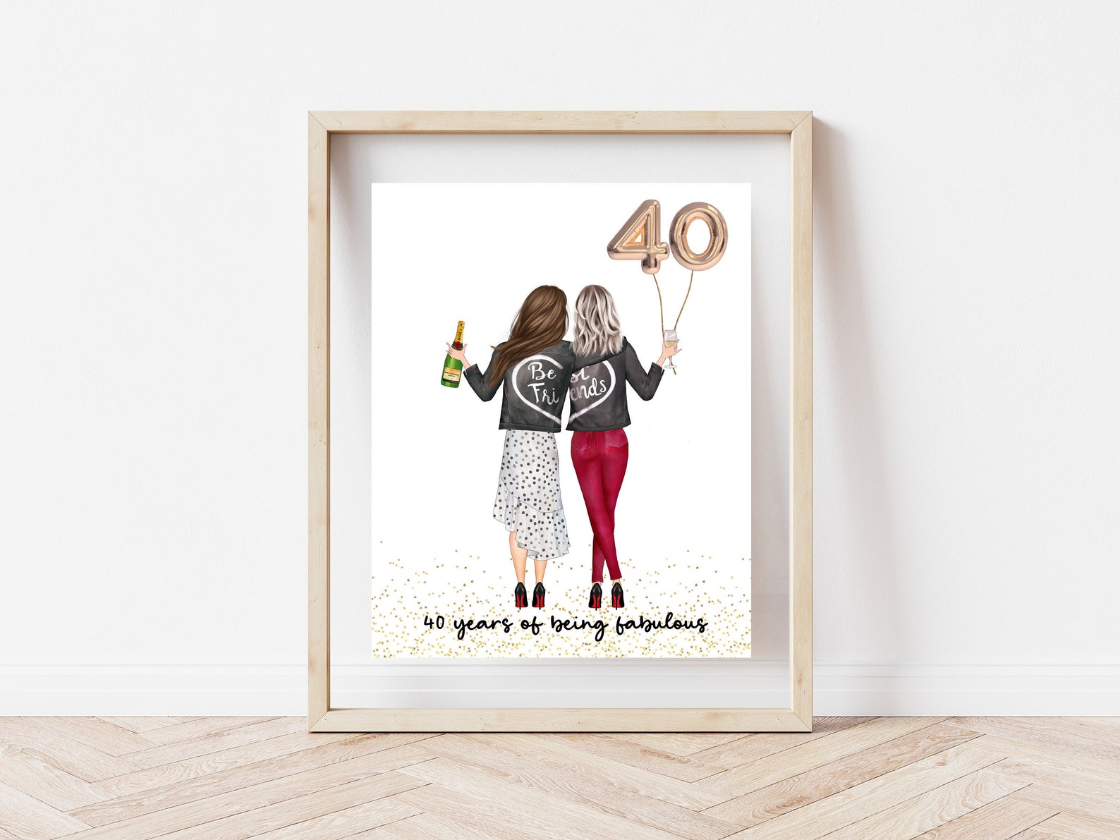 40th Birthday Best Friend 40 Years of Being Fabulous 40 - Etsy