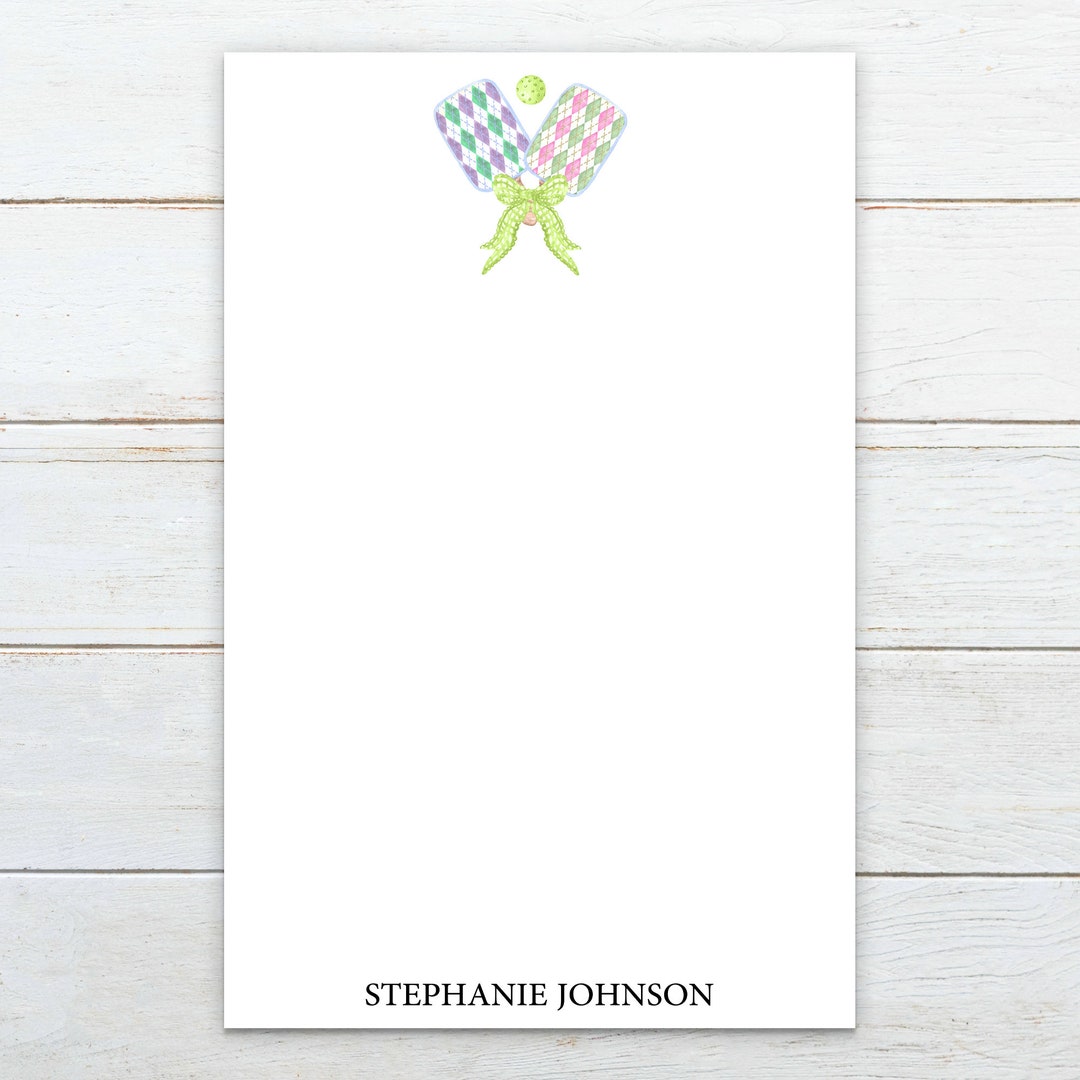 Personalized Pickleball Notepad With Name, Pickleball League Gift ...
